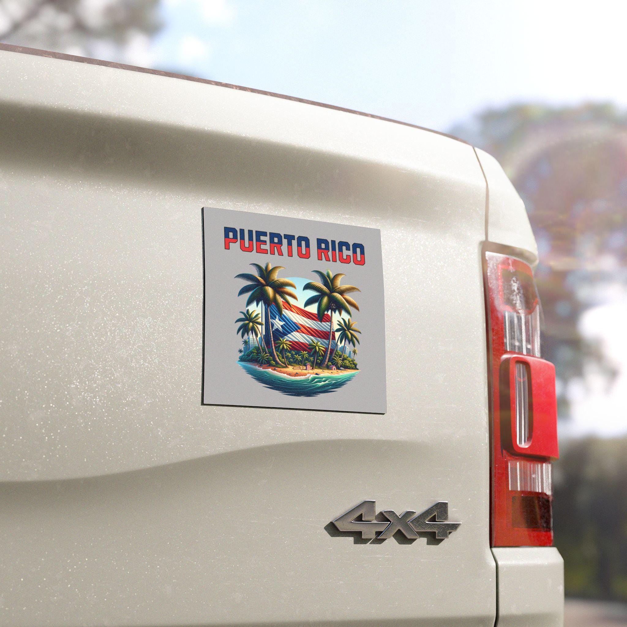 Puerto Rico Flag Car Magnet Boricua Coqui Puerto Rican Gift for Mom Dad ...