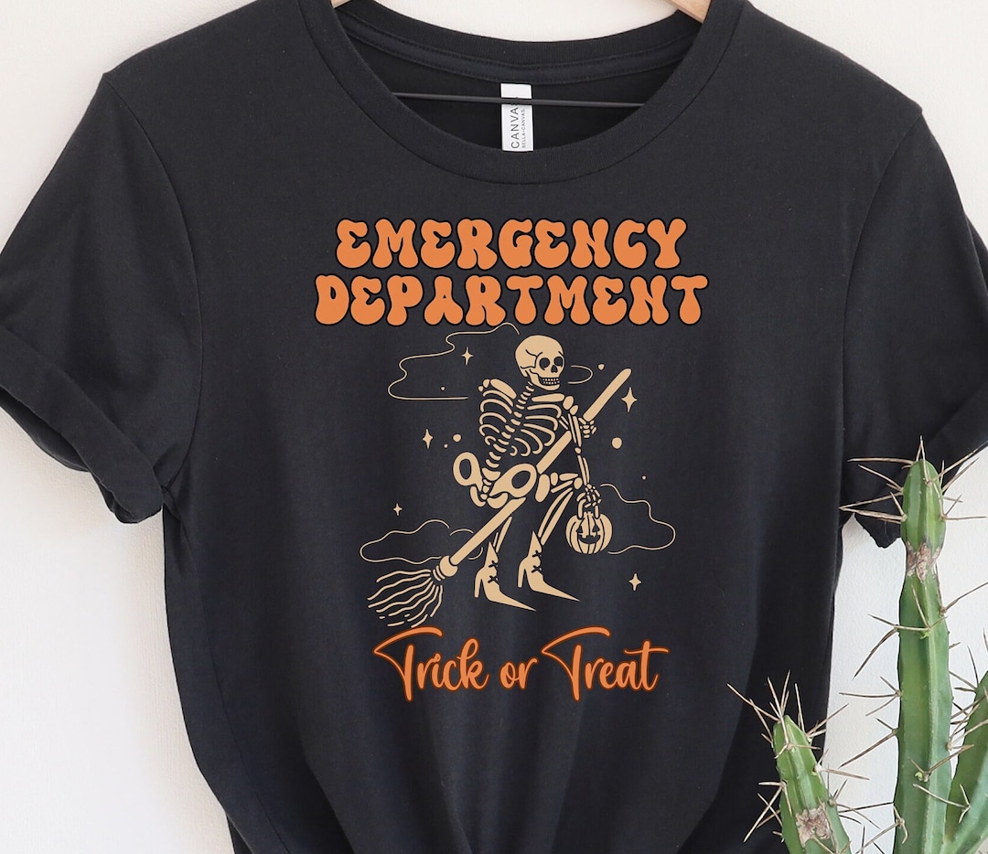 Halloween Skeleton Emergency Department PNG, Emergency Nurse Png, Retro ...