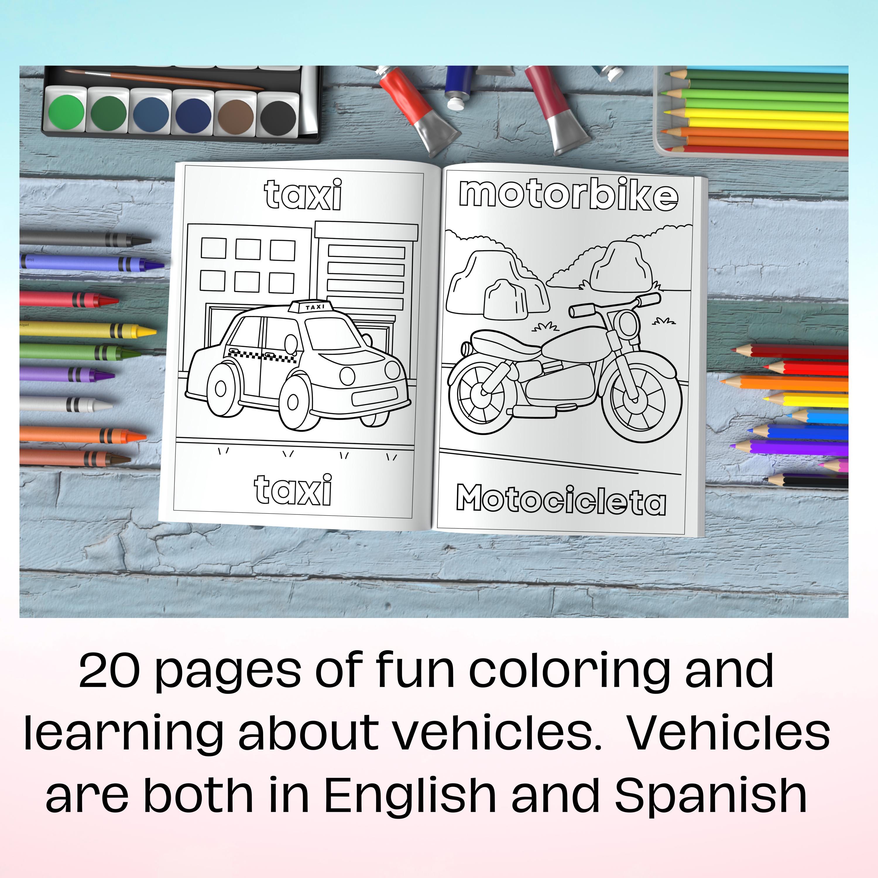 Bilingual Spanish English Coloring Pages Kids, Preschool, Kindergarten ...