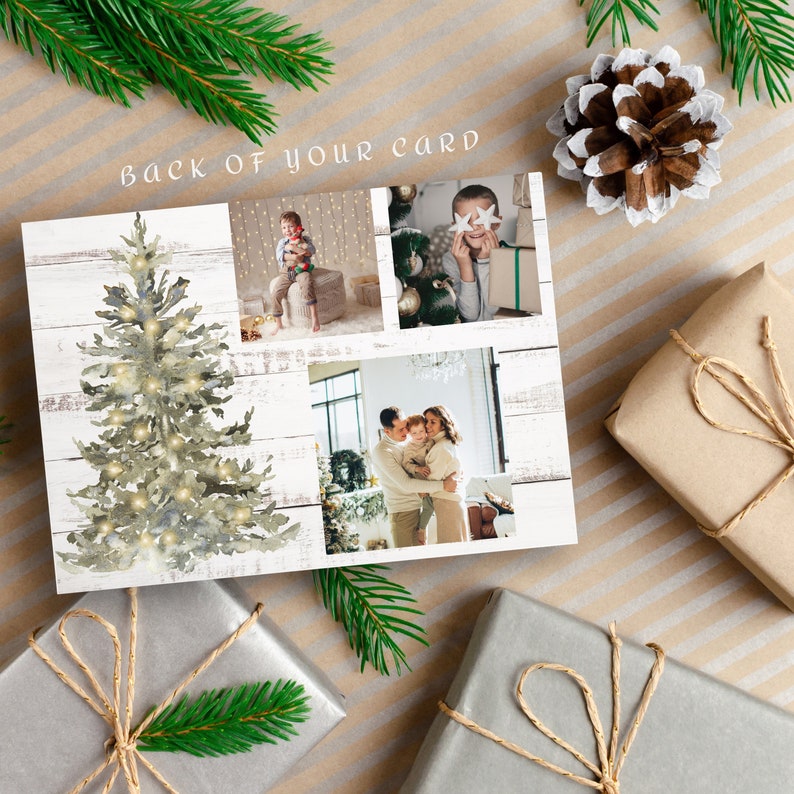 Christmas Card Template, Holiday Card, E-card, Merry Christmas, Happy ...