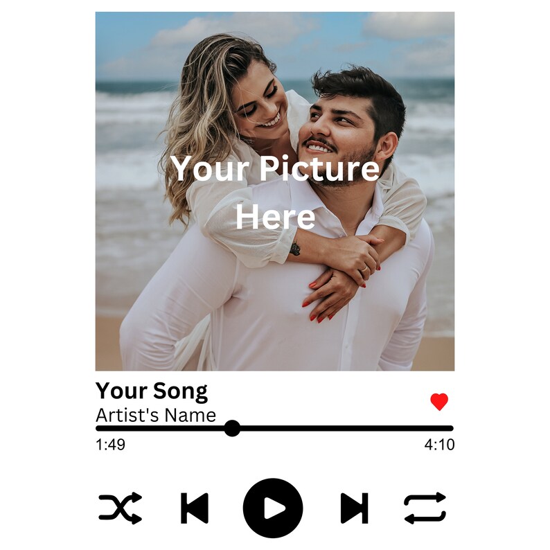 Our Song, Editable Digital Download, Great for Valentine's, Anniversary ...