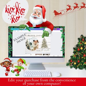 Christmas Card Template, Holiday Card, E-card, Merry Christmas, Happy ...