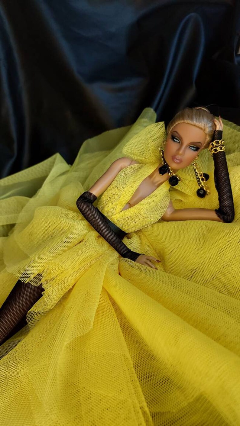 Tulle Yellow Dress for Integrity Toys. 1/6 Scale Doll Evening - Etsy