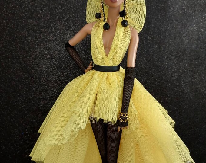 Tulle Yellow Dress for Integrity Toys. 1/6 Scale Doll Evening Dress. - Etsy