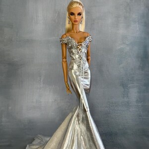 Silver Glitter Doll Dress: 1/6 Scale Integrity Toys Outfit - Etsy