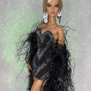 1:6 Scale Doll Dress. Shimmering Mini Dress for Integrity Toys. Glitter ...