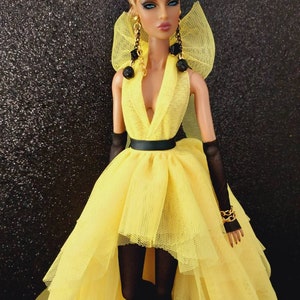 Tulle Yellow Dress for Integrity Toys. 1/6 Scale Doll Evening Dress. - Etsy