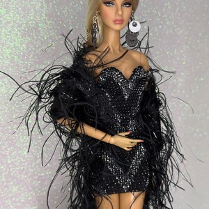 1:6 Scale Doll Dress. Shimmering Mini Dress for Integrity Toys. Glitter ...