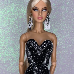 1:6 Scale Doll Dress. Shimmering Mini Dress for Integrity Toys. Glitter ...