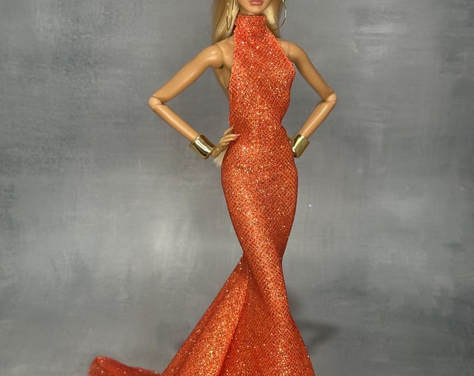1:6 Scale Doll Dress. Shimmering Long Dress for Integrity Toys. Glitter ...