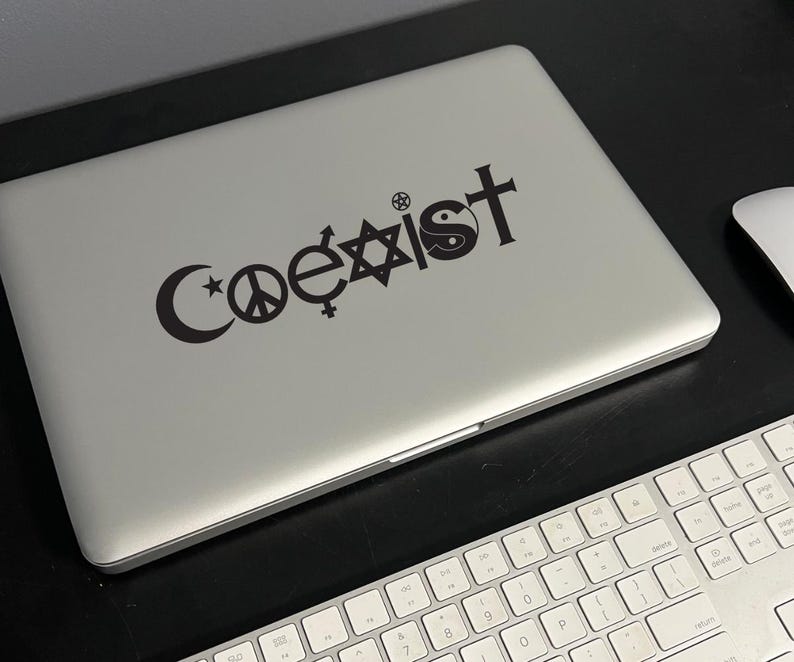 Coexist Vinyl Decal – Peace Symbol Sticker for Car, Laptop, Window ...