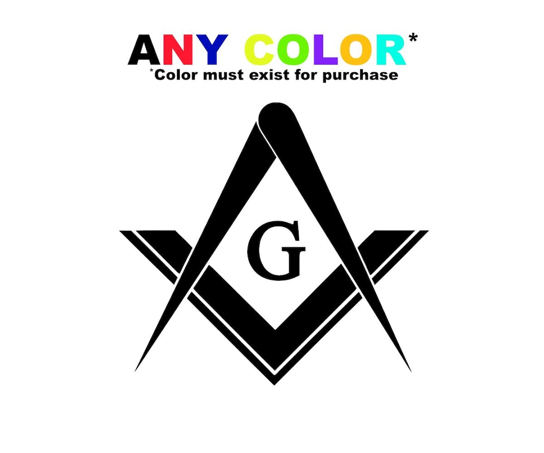Freemason Logo Decal – Square and Compass Vinyl Sticker – Freemasonry ...