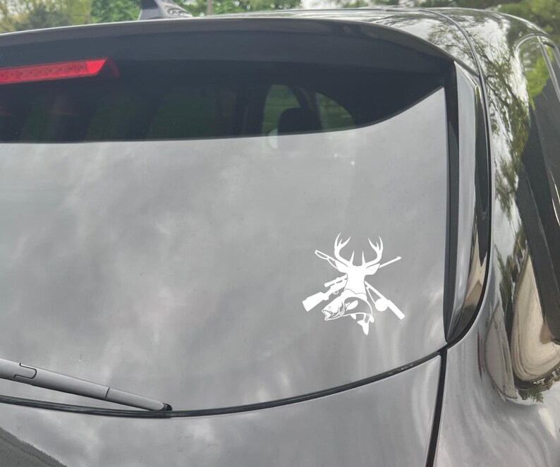 Deer, Fish & Hunting Vinyl Decal – Outdoor Sportsman Sticker for Trucks ...