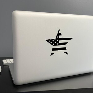 Patriotic American Flag Star Decal - USA Flag Vinyl Sticker for Car ...
