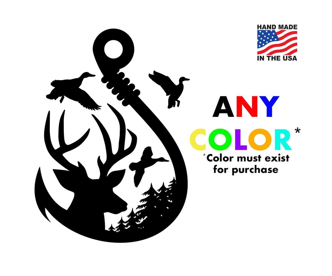 Duck Deer Hook Vinyl Sticker & Decal-car Decal - Etsy