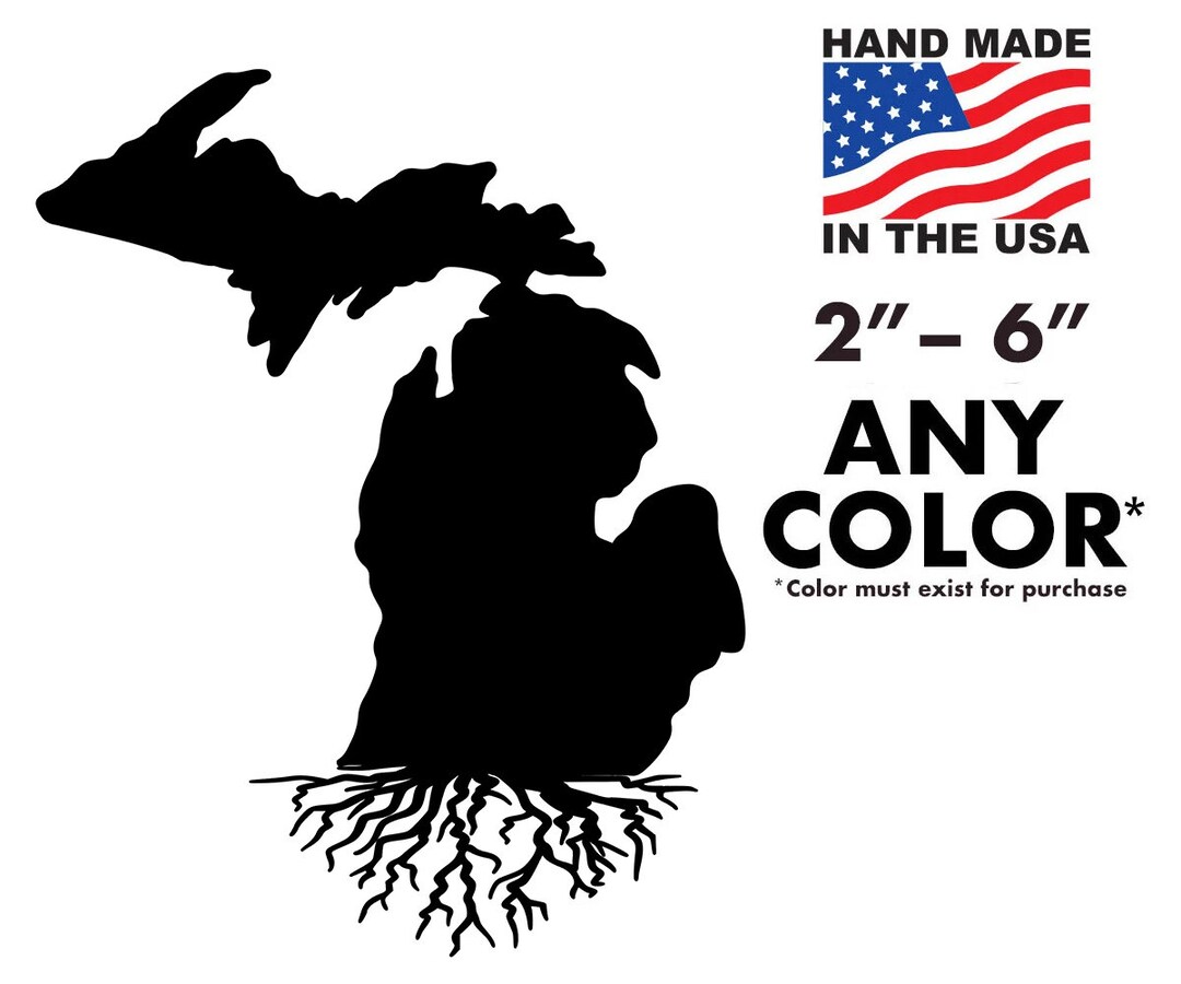 Michigan Roots Vinyl Sticker & Decal - Etsy