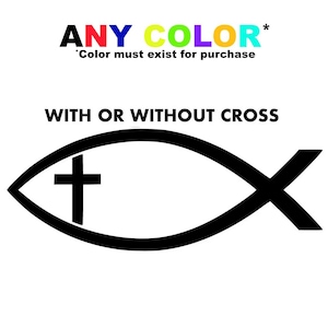 Ichthus Christian Jesus Fish Vinyl Decal – Faith Car Sticker, Bible ...