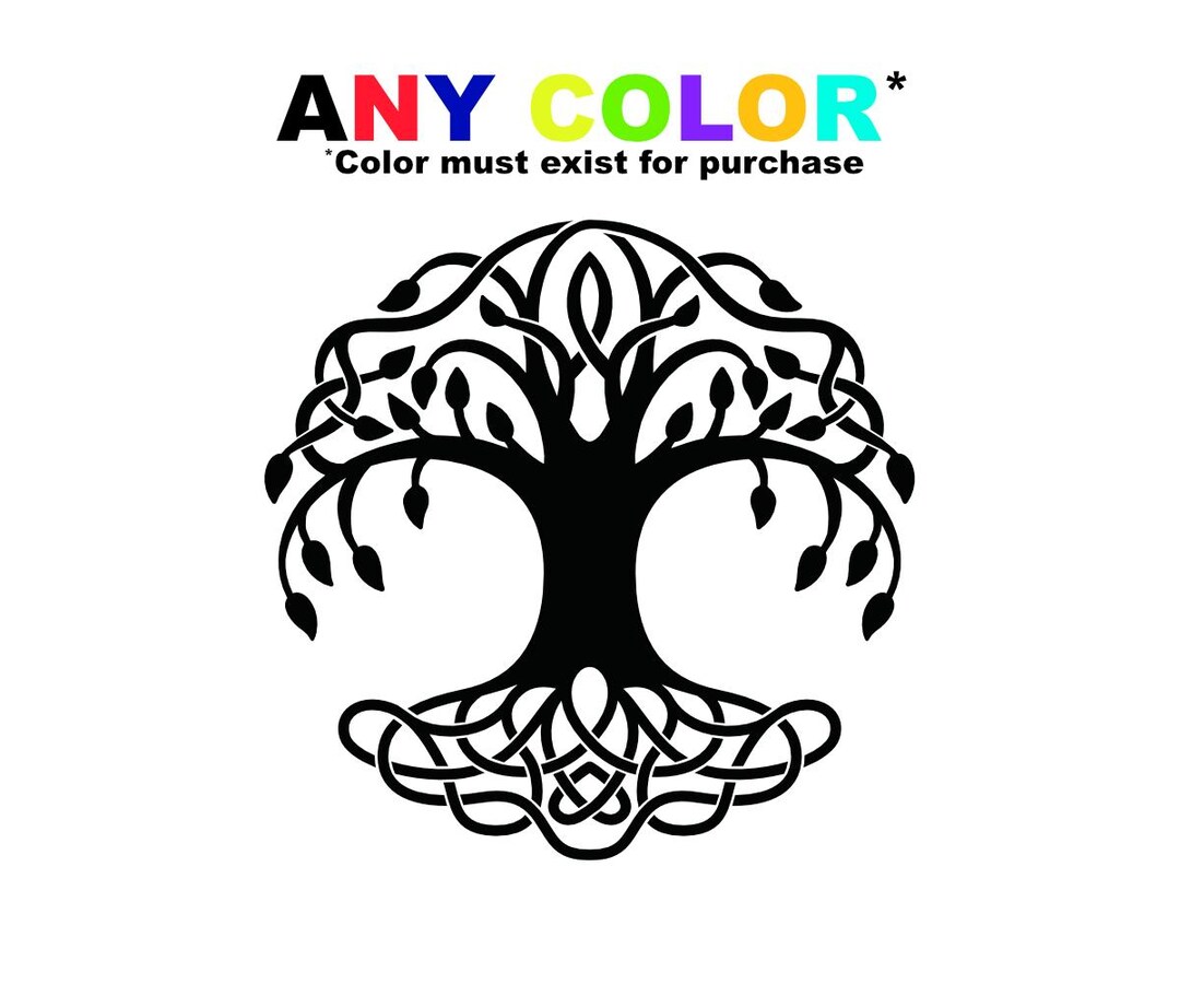 Tree of Life Vinyl Decal – Spiritual Nature Sticker, Sacred Geometry ...