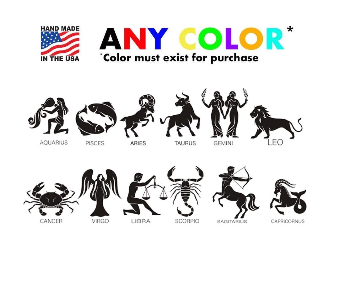 Horoscope Zodiac Sign Astrology Enthusiast Decals Perfect for Your ...