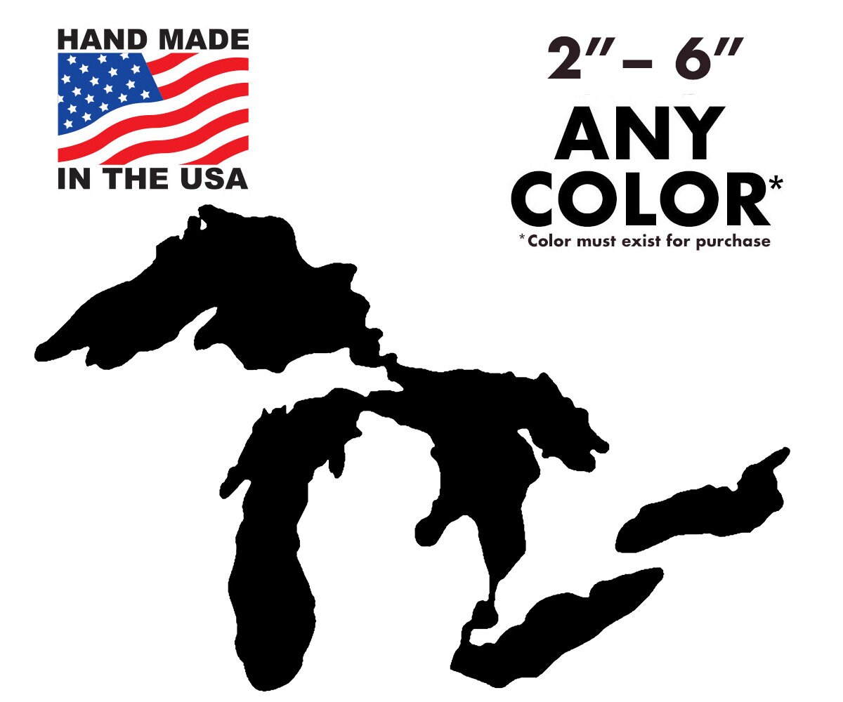 Michigan Great Lakes Decal Perfect for Decorating Your Laptop, Water ...