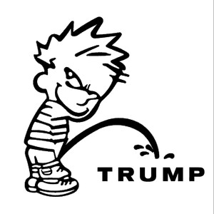 Calvin Peeing Tump Decal - Etsy