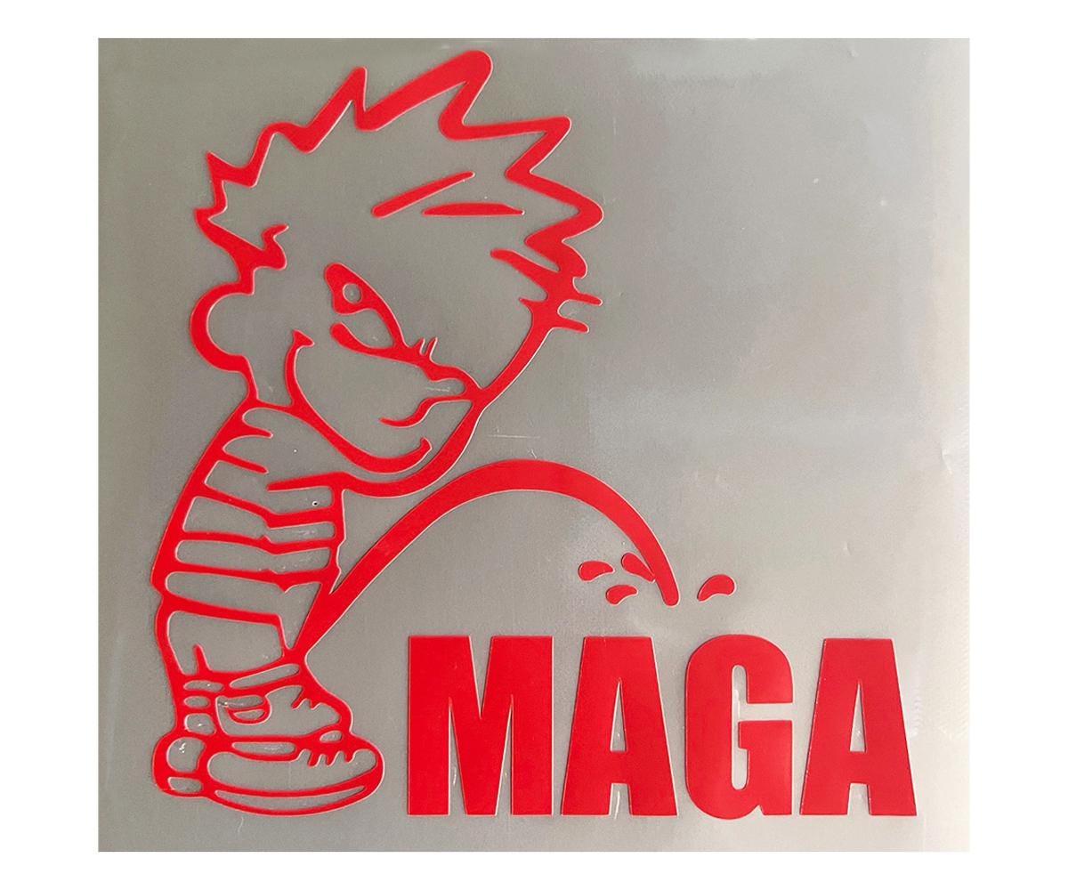 Calvin Peeing MAGA Vinyl Sticker & Decal - Etsy