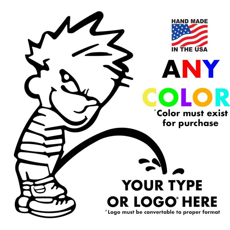 Calvin Pee on Decal - Etsy