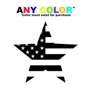 Patriotic American Flag Star Decal - USA Flag Vinyl Sticker for Car ...