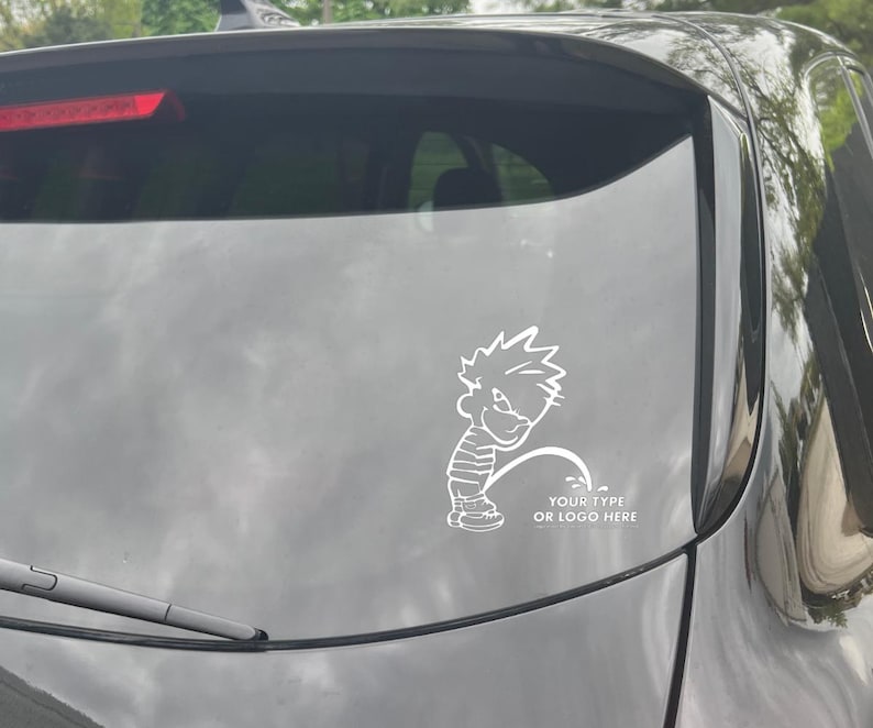 Calvin Peeing Boy Peeing Custom Vinyl Decal - Personalized Car Decal - Etsy