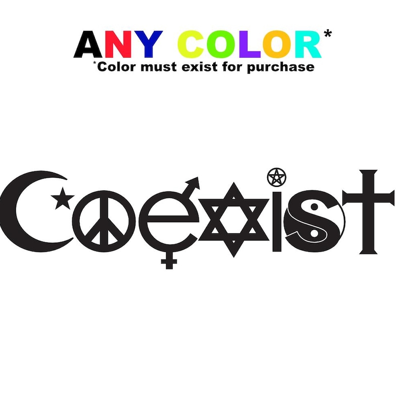 Coexist Sticker - Etsy