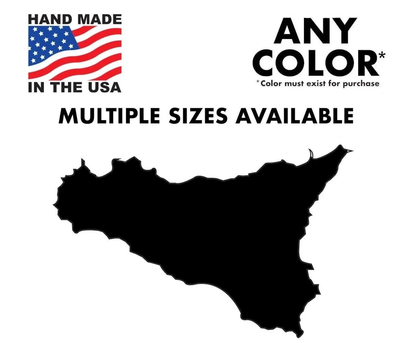 Sicily Decal for Car, Laptop, or Water Bottle - Etsy