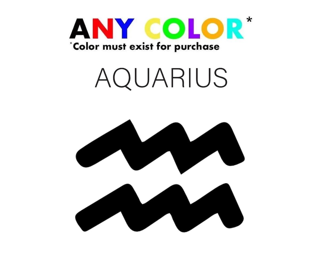 Aquarius Decal, Horoscope Zodiac Sign Astrology Enthusiast Decals ...