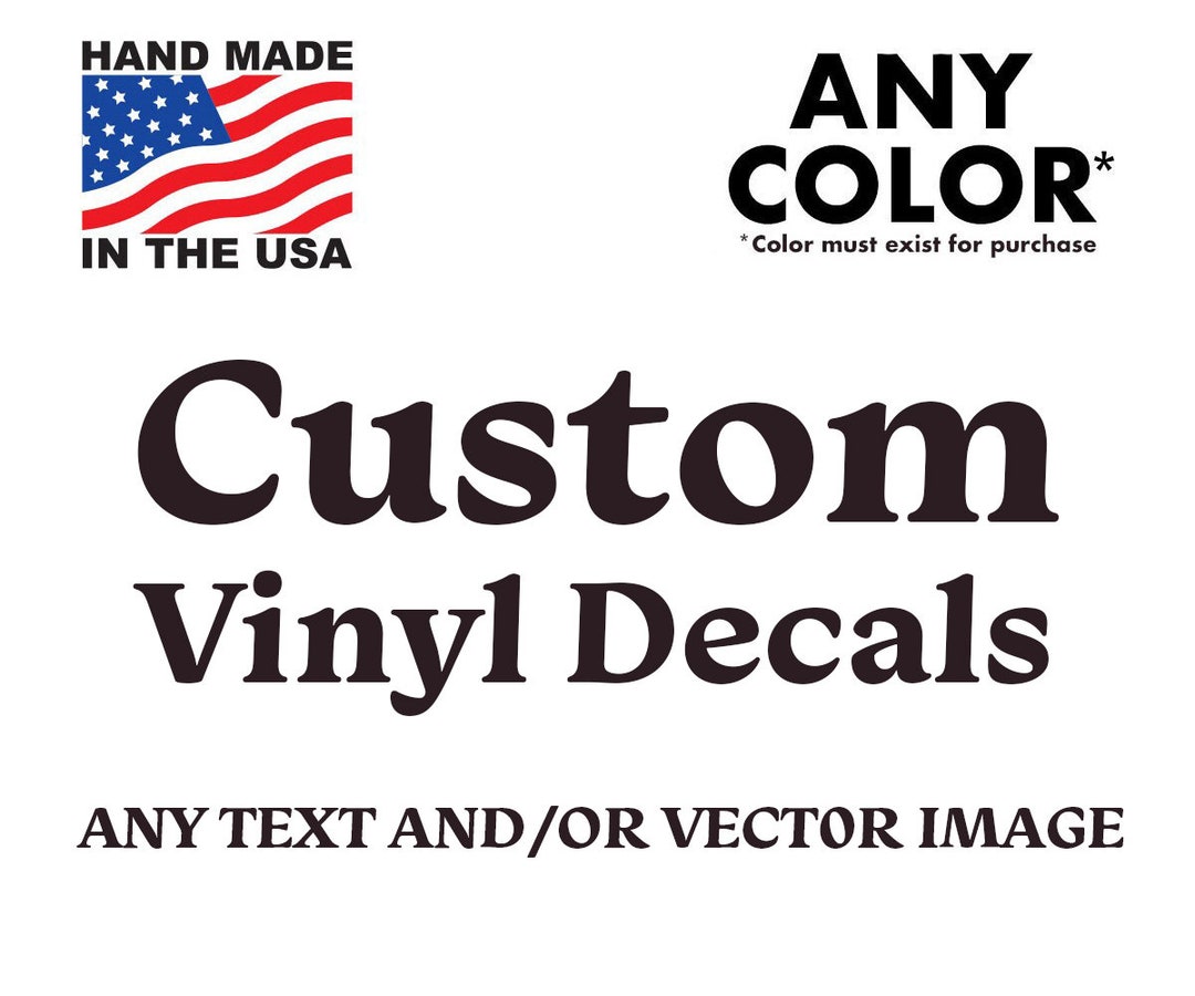 Custom Vinyl Decal - Etsy