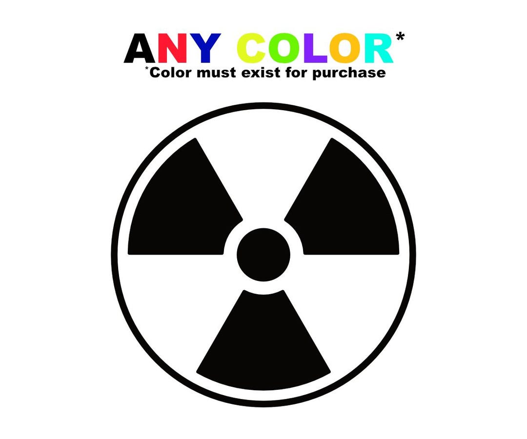 Nuclear Symbol Decal Radioactive Warning Symbol Sticker for Laptop ...