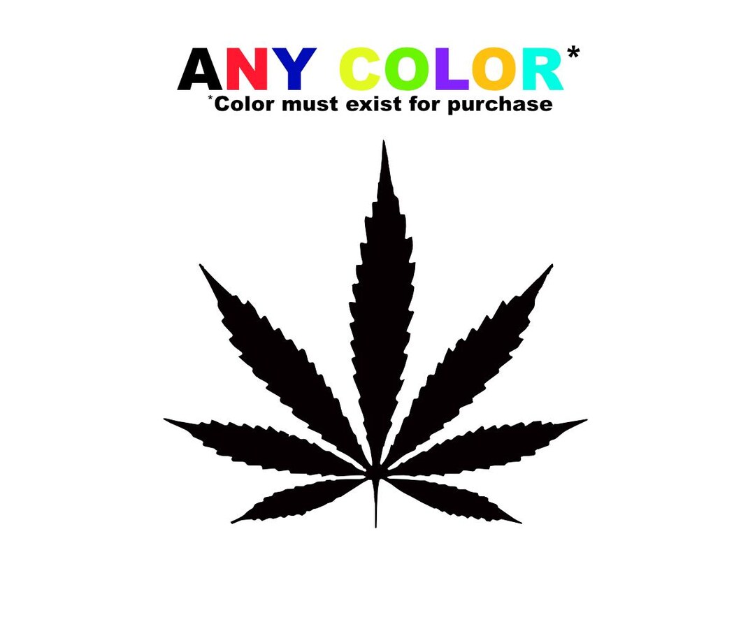 Marijuana, Cannabis Leaf Vinyl Decal for Jars and Accessories - Etsy