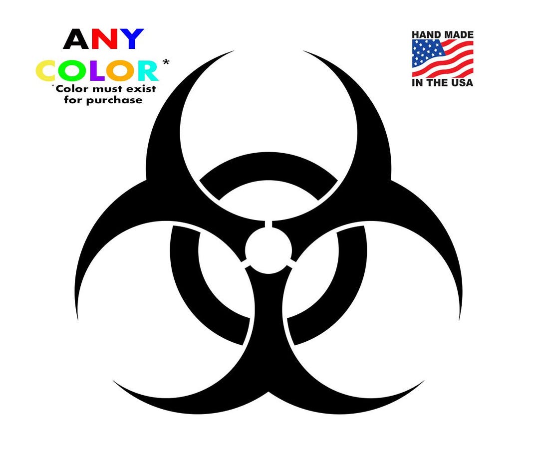 Biohazard Decal Sticker for Laptop, Water Bottle, Car, Skateboard ...
