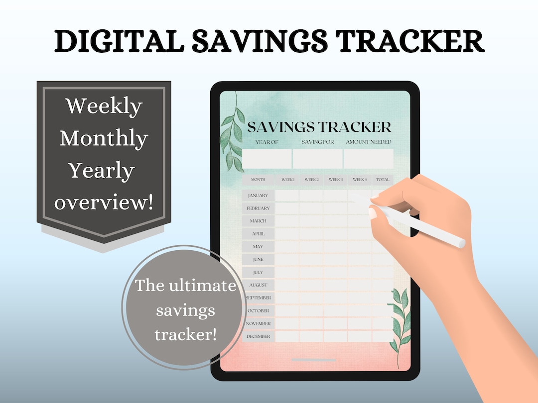Digital Savings Tracker | Savings Challenge | Budget Planner | Savings ...