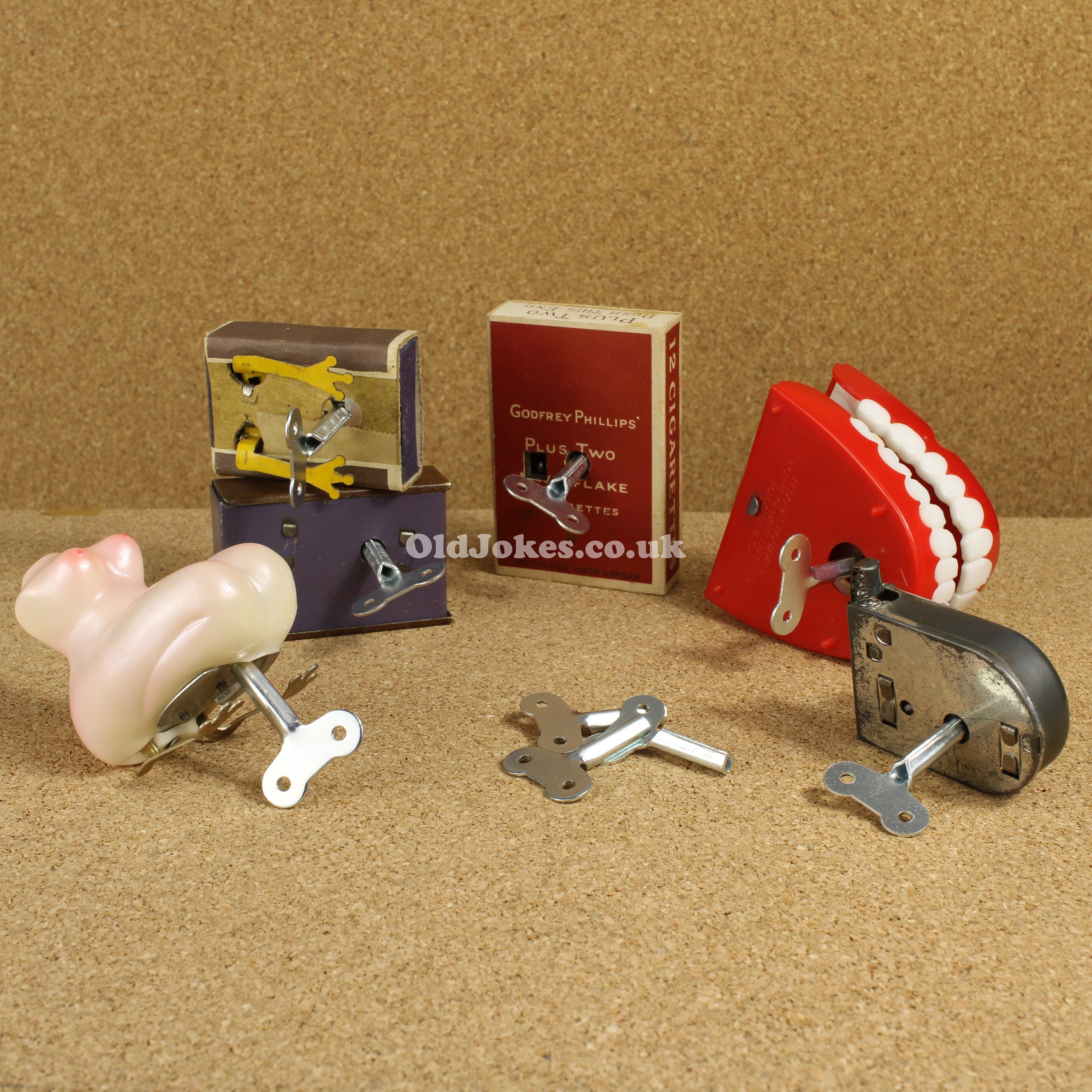 Spare Keys for Wind-up Jokes, Novelties and Toys Vintage Clockwork Joke ...