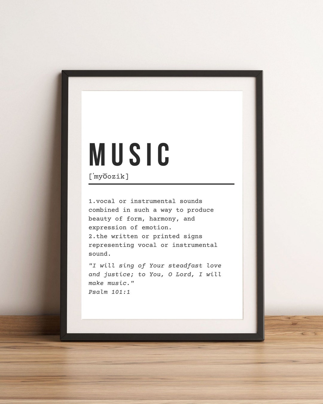 Music Definition - Worship Related - 4 Size Options *DIGITAL DOWNLOAD ...