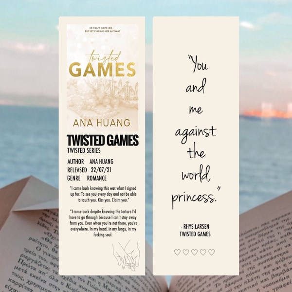 Twisted Games Bookmark - Etsy