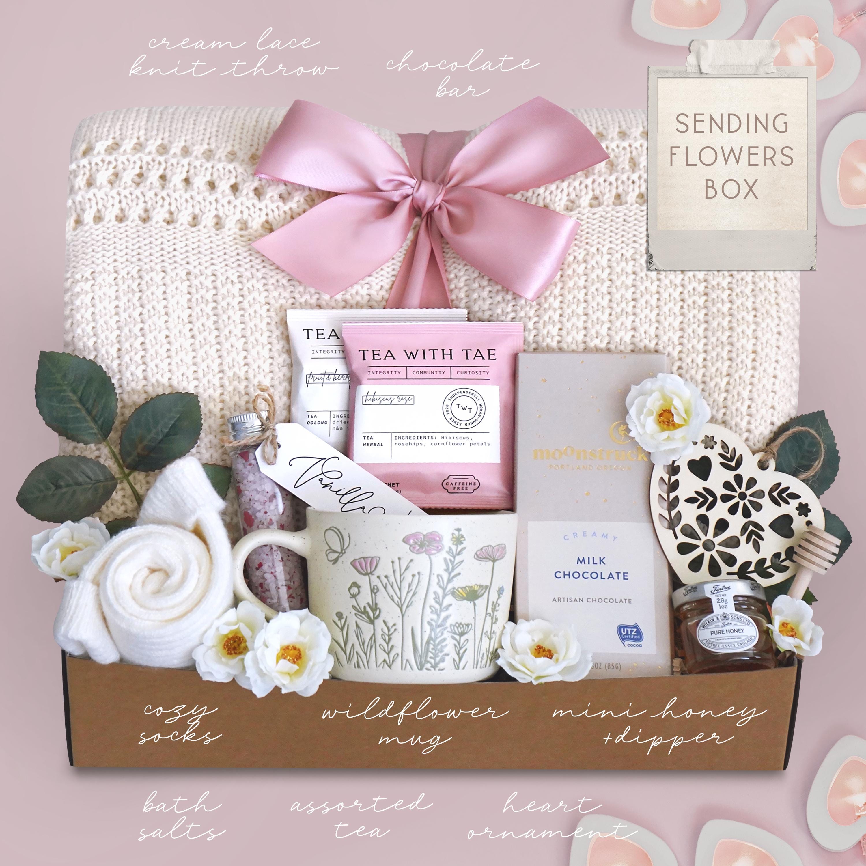 Classy Gift Box for Women, Cozy Gift Box With Blanket, Spa Gift Basket ...