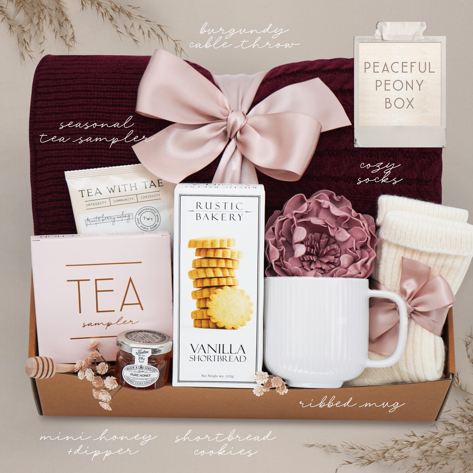 Classy Gift Box for Women, Cozy Gift Box With Blanket, Spa Gift Basket ...