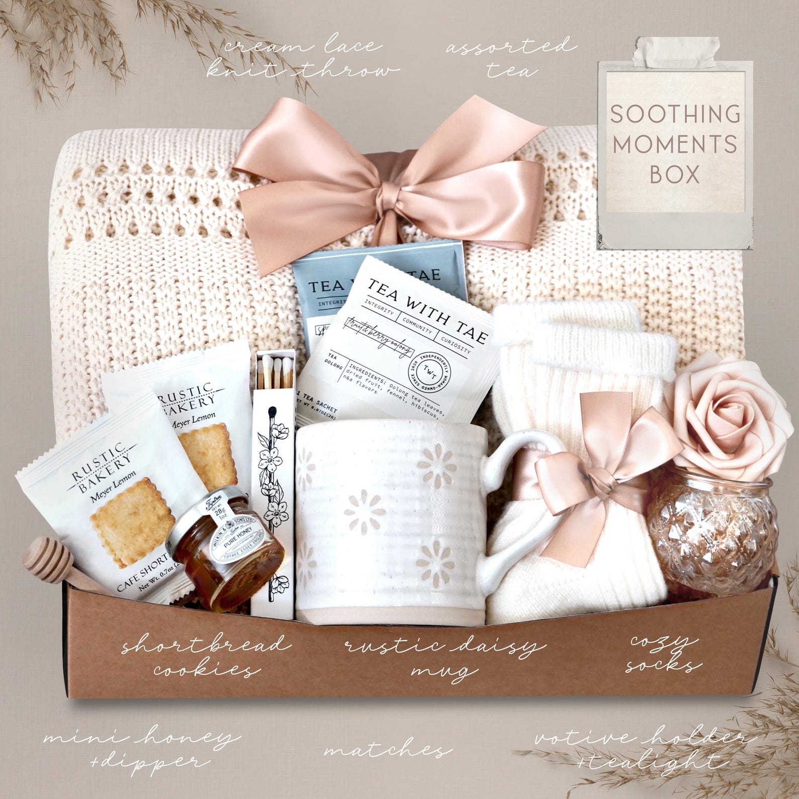 Classy Gift Box for Women, Cozy Gift Box With Blanket, Spa Gift Basket ...