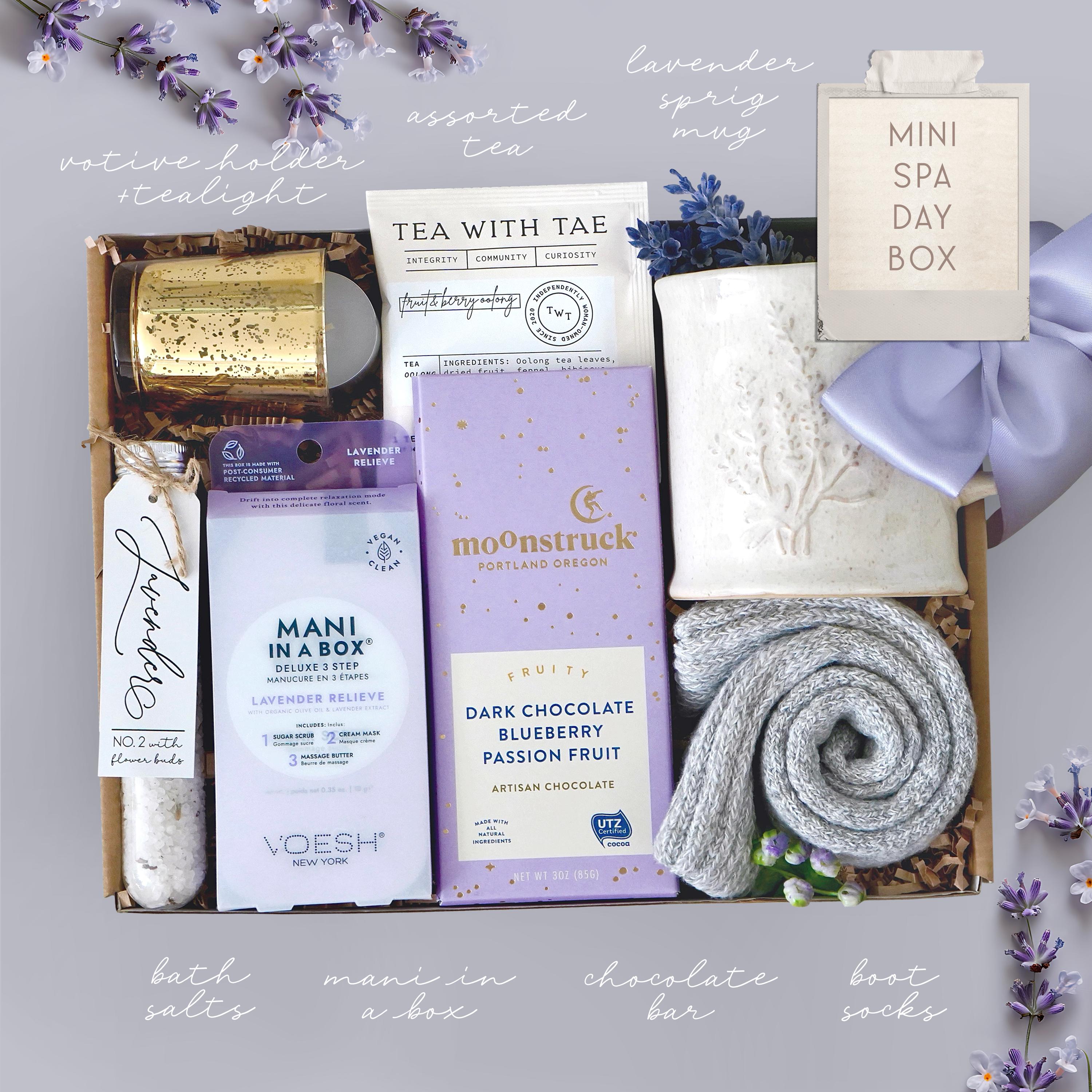 Classy Gift Box for Women, Cozy Gift Box With Blanket, Spa Gift Basket ...