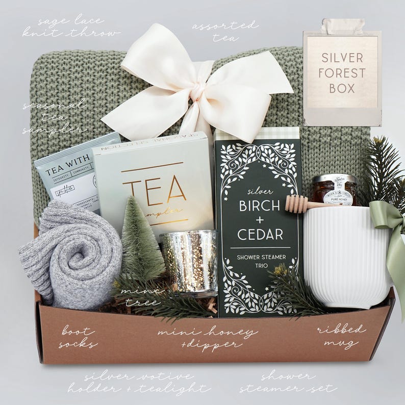 Classy Gift Box for Women, Cozy Gift Box With Blanket, Spa Gift Basket ...