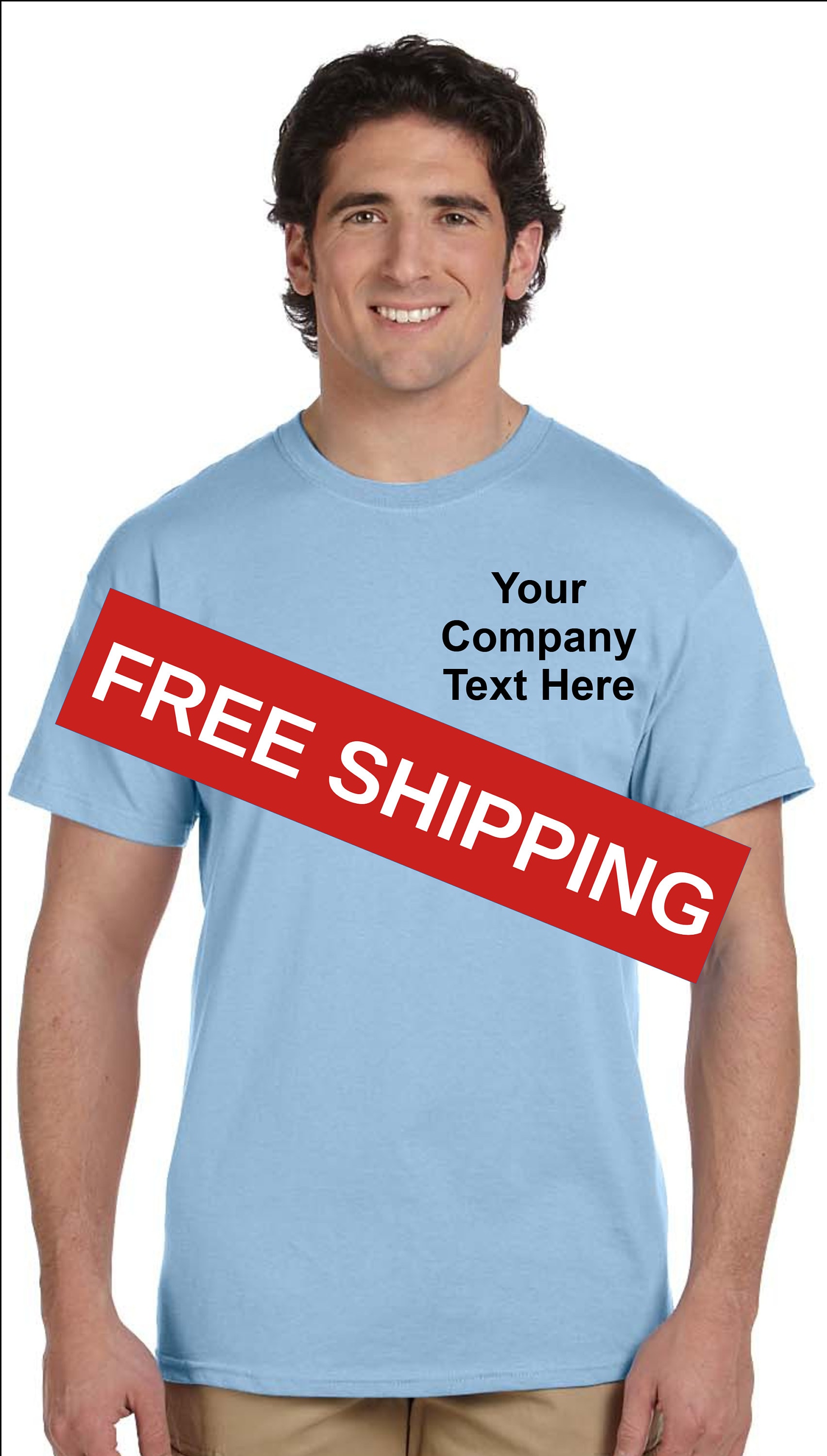 6 Business T-shirts Your Company Logo or Text Embroidered - Etsy