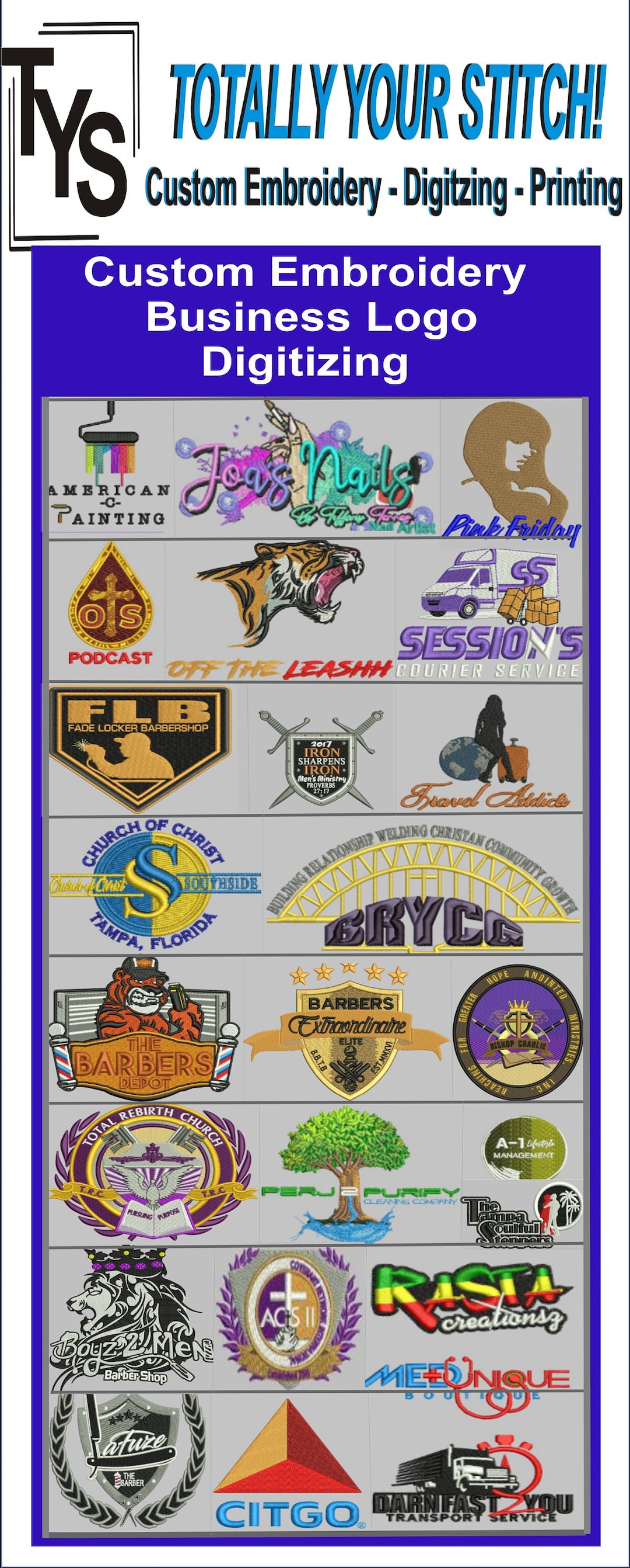 Custom Image Logo Digitizing - Custom Embroidery Digitizing, Logo ...