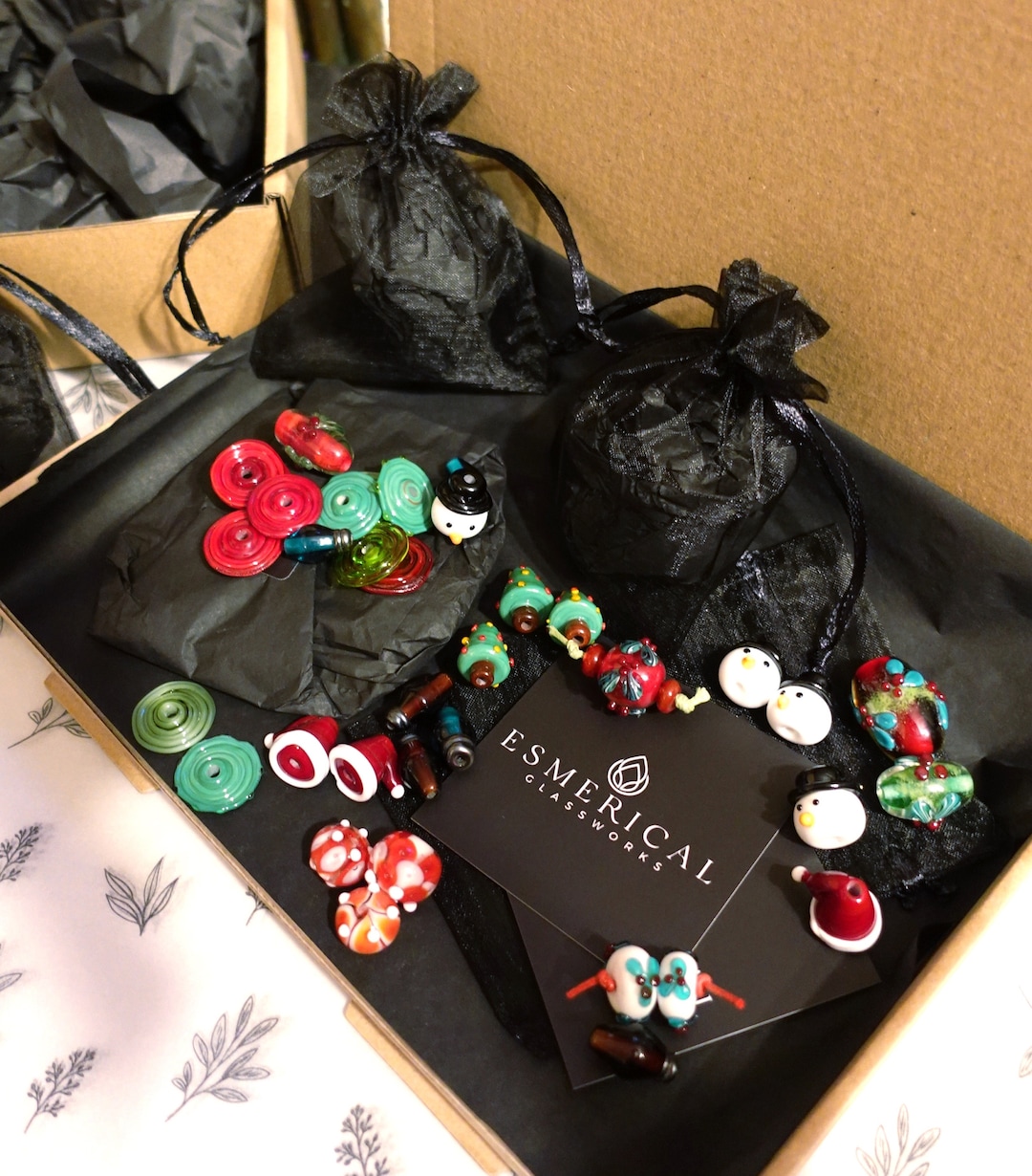 Lampwork Bead Christmas Box - Seasonal Box - Handmade Holiday Season ...