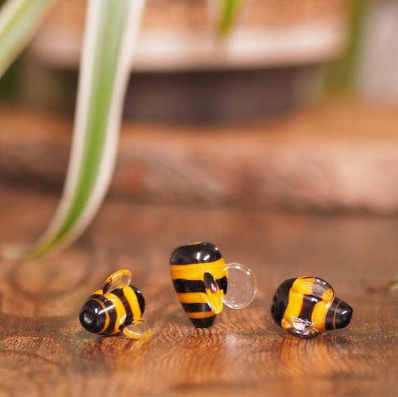 Bumble Bee Lampwork Beads Bee Beads Lampwork beads Jewellery Making Artisan Beads