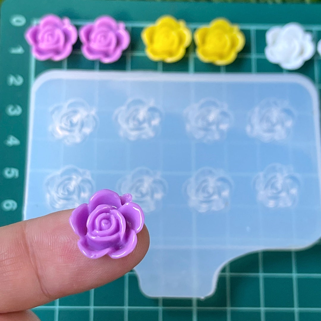 Mold for Polymer Clay. Rose Flower Shape. for Making Earrings From ...